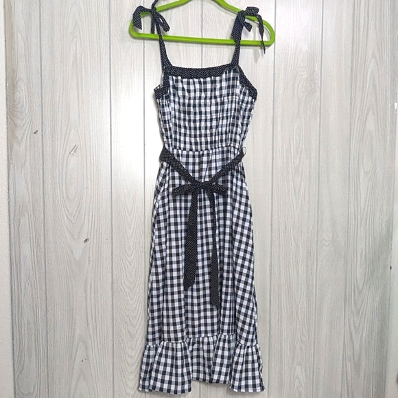 Cato | Dresses | Cato Gingham Sleeveless Dress L Nwt Cottagecore Tiered ...